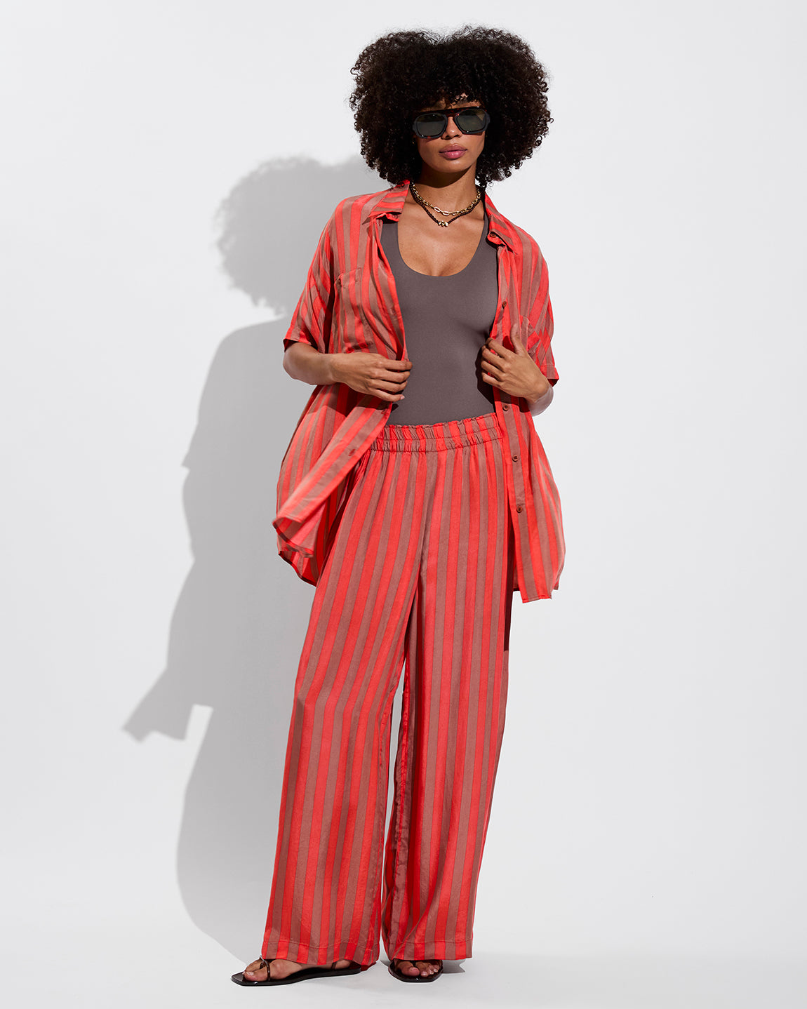 Day Trip Pant - Sports Stripe: Mirage / Aperol – Left On Friday Canada